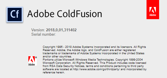 Entering License Keys for ColdFusion 2018 - Deep in the Code